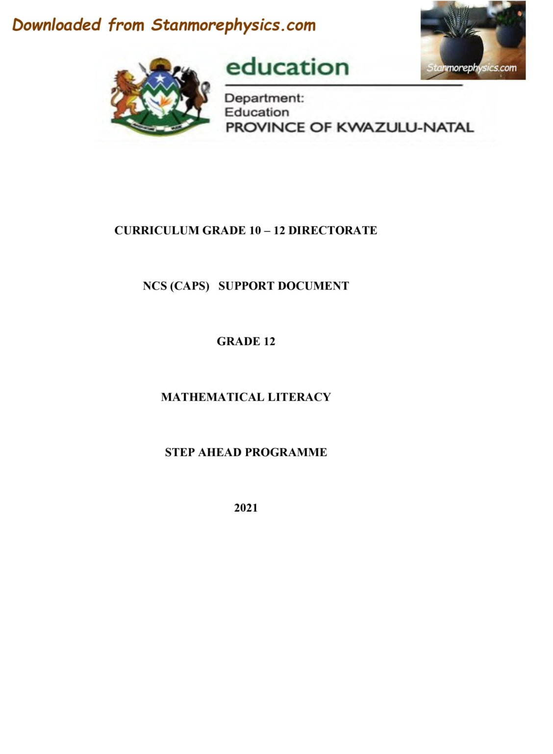 Maths Literacy Grade 12 Exam papers