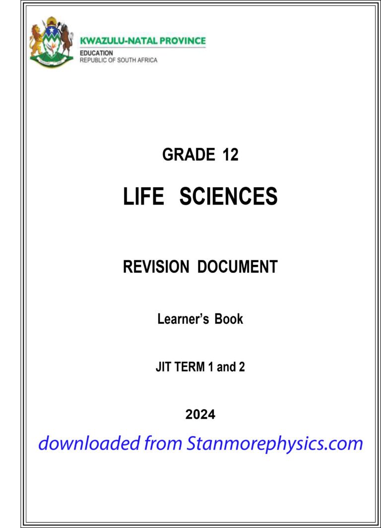 Life Sciences(Grade 12) - STANMORE SECONDARY