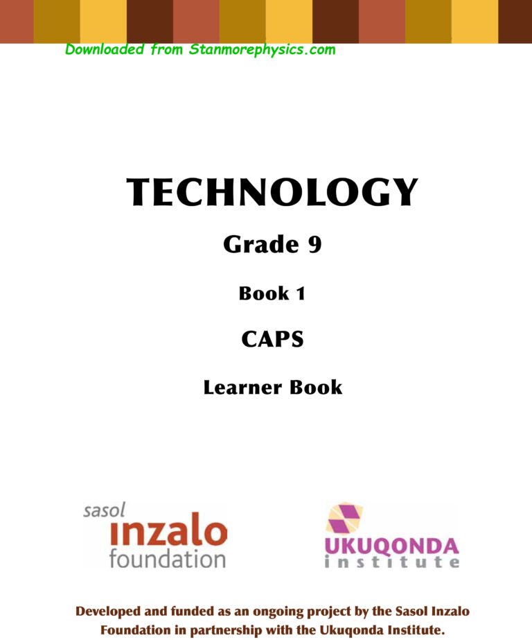 Technology Grade 9 - STANMORE SECONDARY